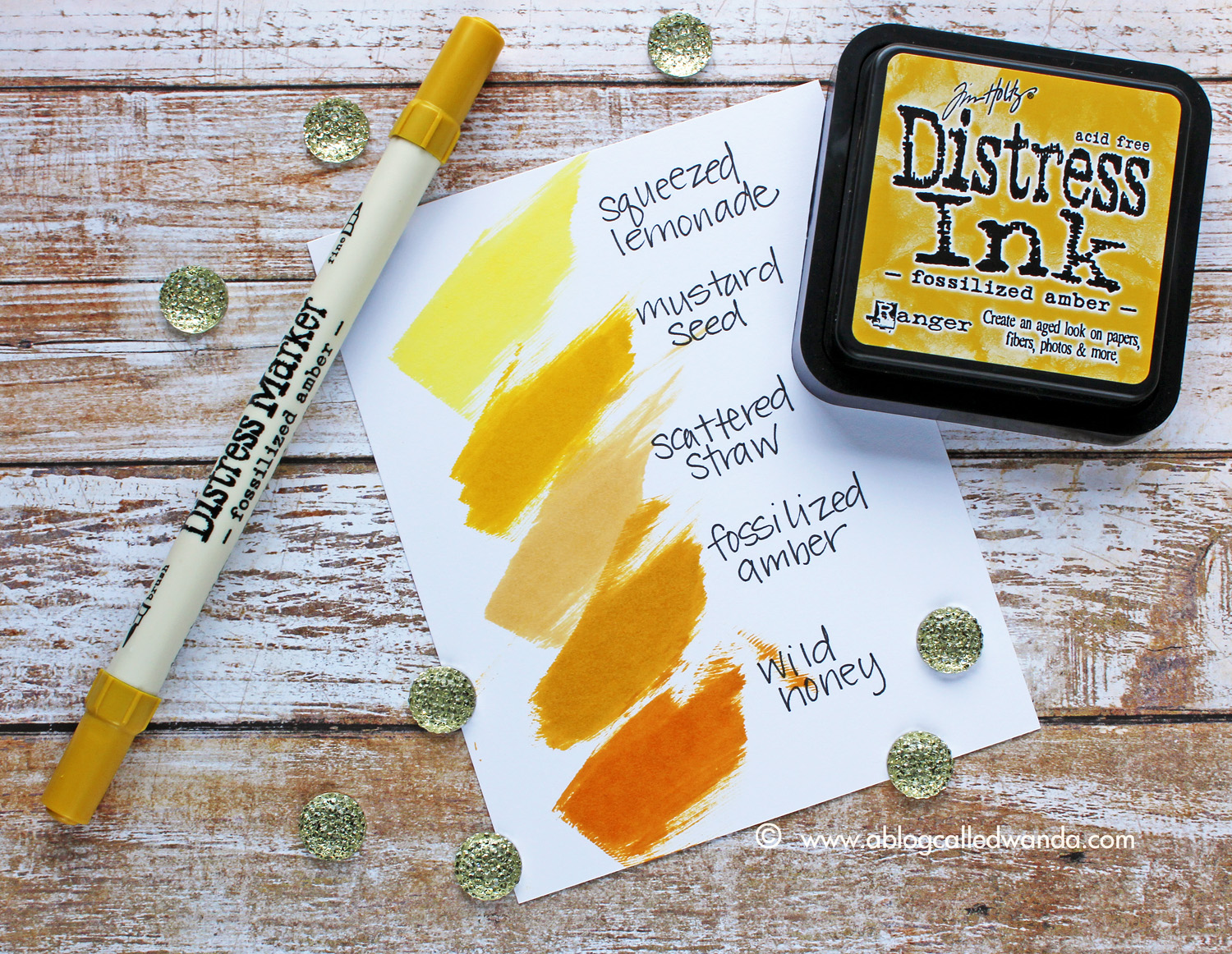 Tim Holtz Distress Ink Color Pop: Fossilized Amber!