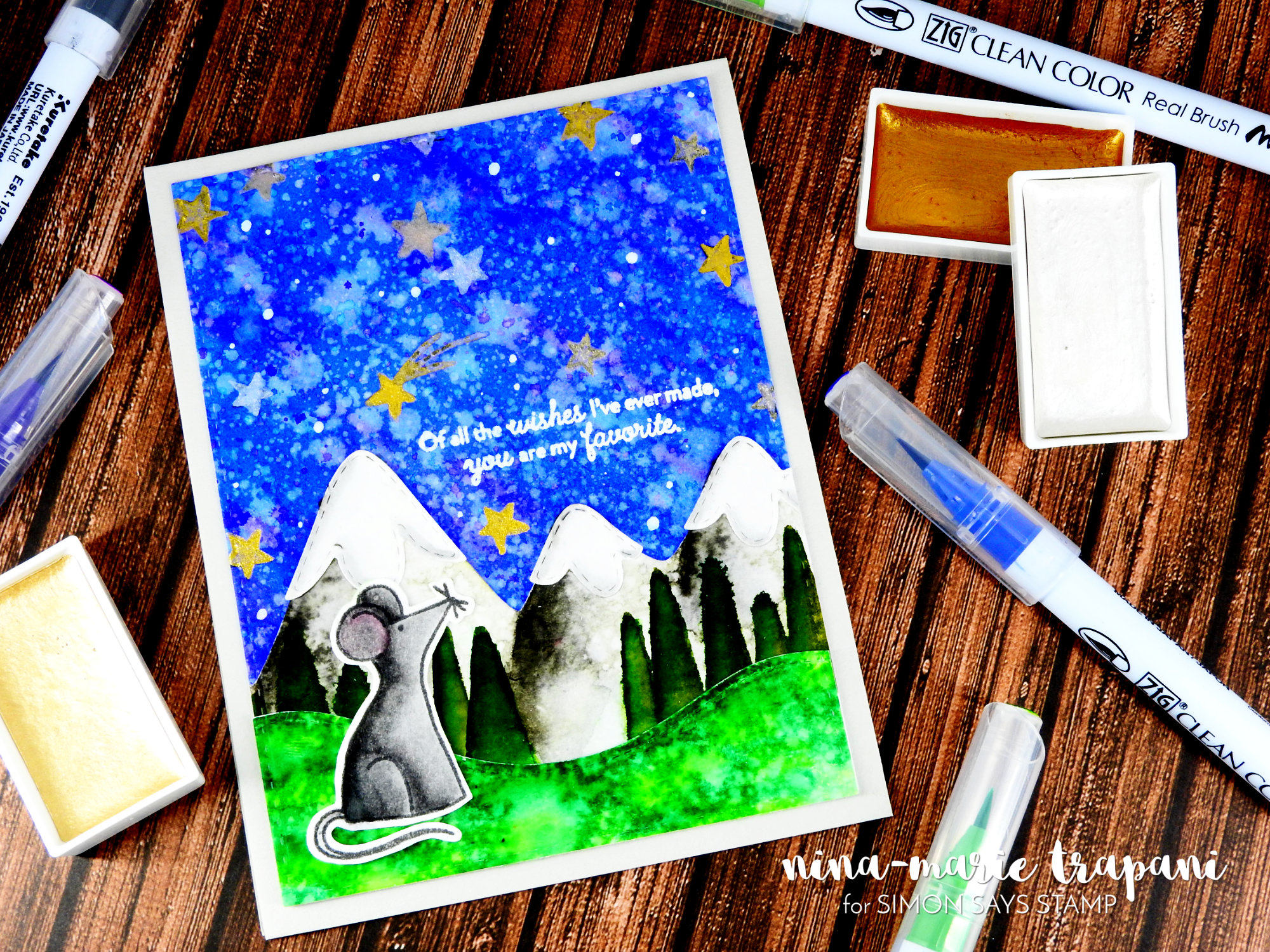 Studio Monday with Nina-Marie: Starry Night Sky with Zig Markers