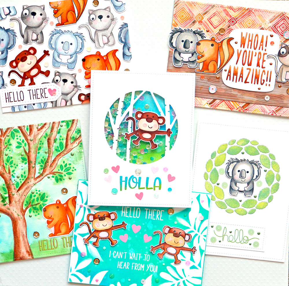 One Stamp, Five Ways: Hello There