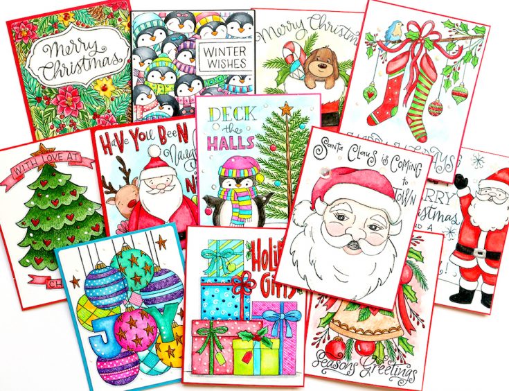 Happy Holidays Watercolor Cards 2018