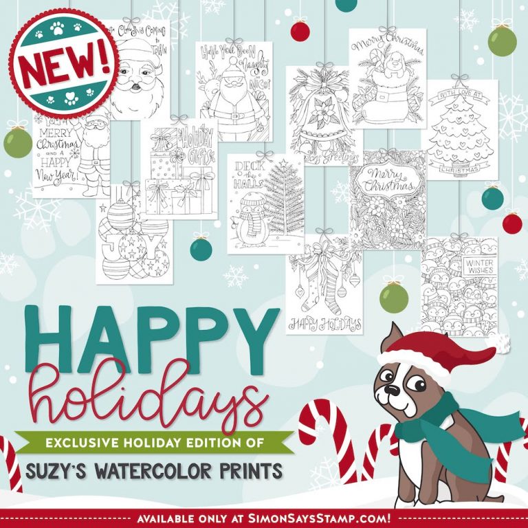 Happy Holidays Watercolor Cards 2018