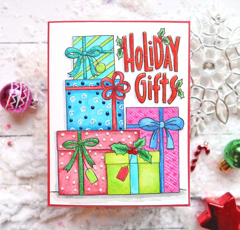 Happy Holidays Watercolor Cards 2018
