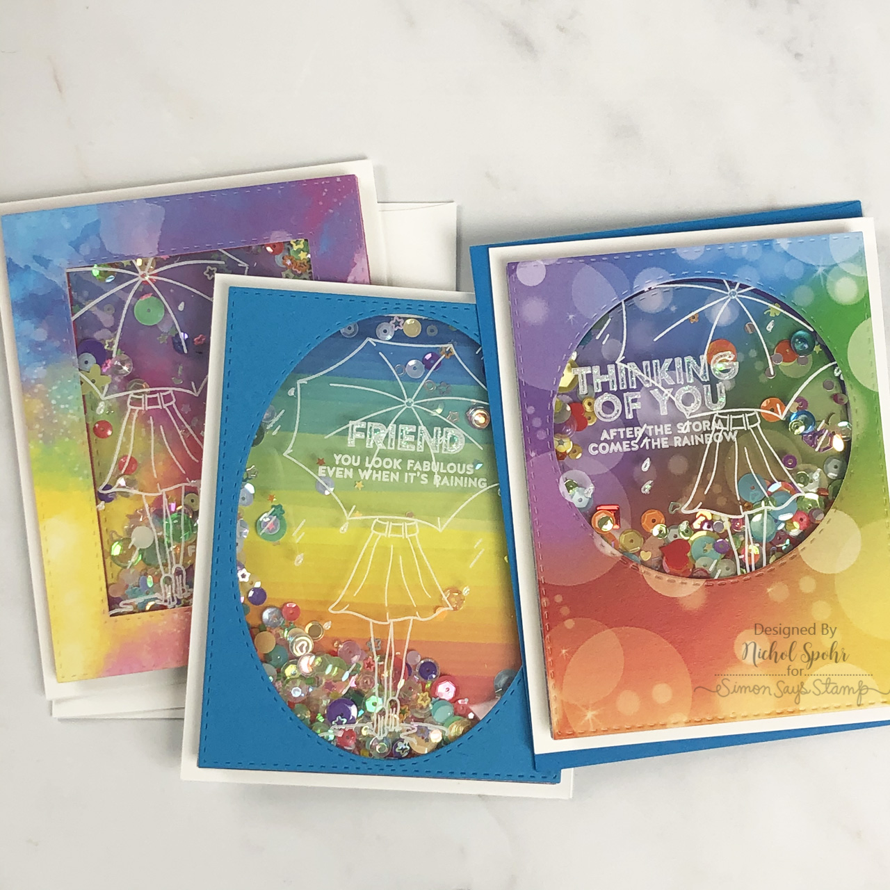 Follow the Rainbow Shaker Cards