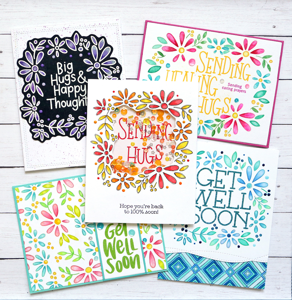 One Stamp Five Ways: Healing Hugs