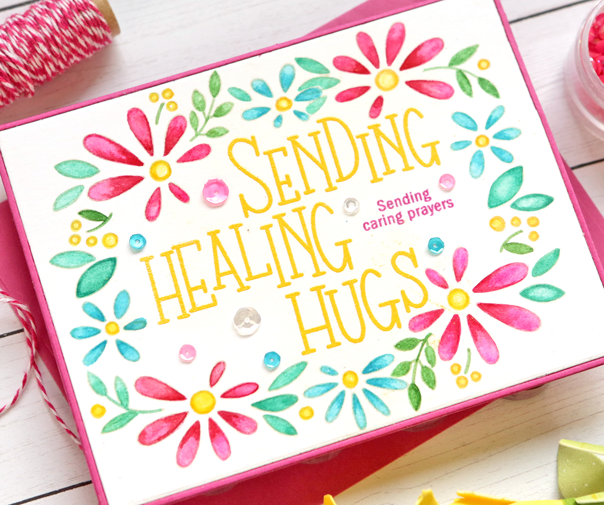 One Stamp Five Ways: Healing Hugs