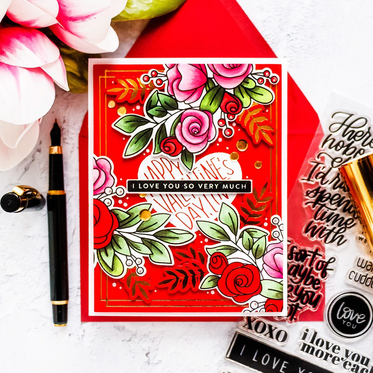 Yippee for Yana: Stamped & Foiled Valentine’s Day