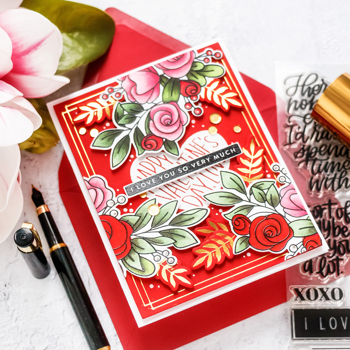 Yippee for Yana: Stamped & Foiled Valentine’s Day