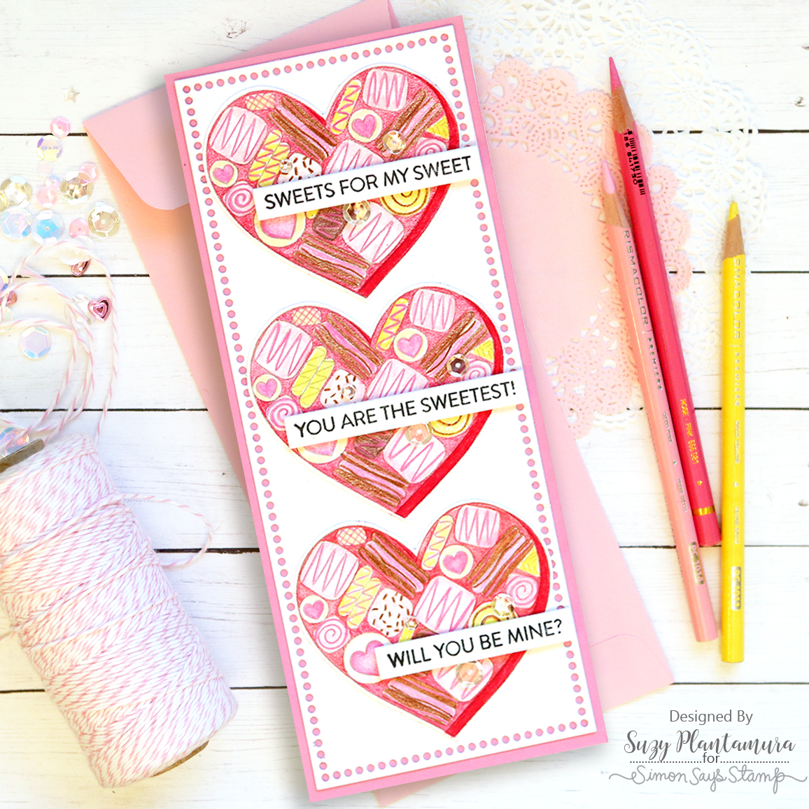 New 2021 Limited Edition "For My Sweet" Valentine Card Kit! - Simon ...