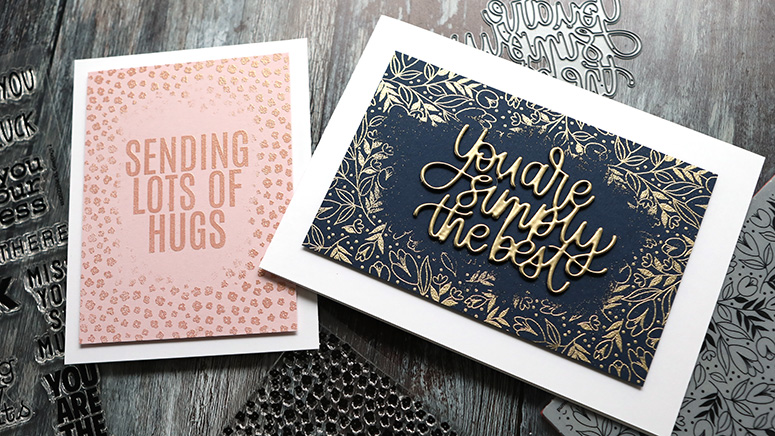 Center Fade Embossed Backgrounds with Kristina Werner