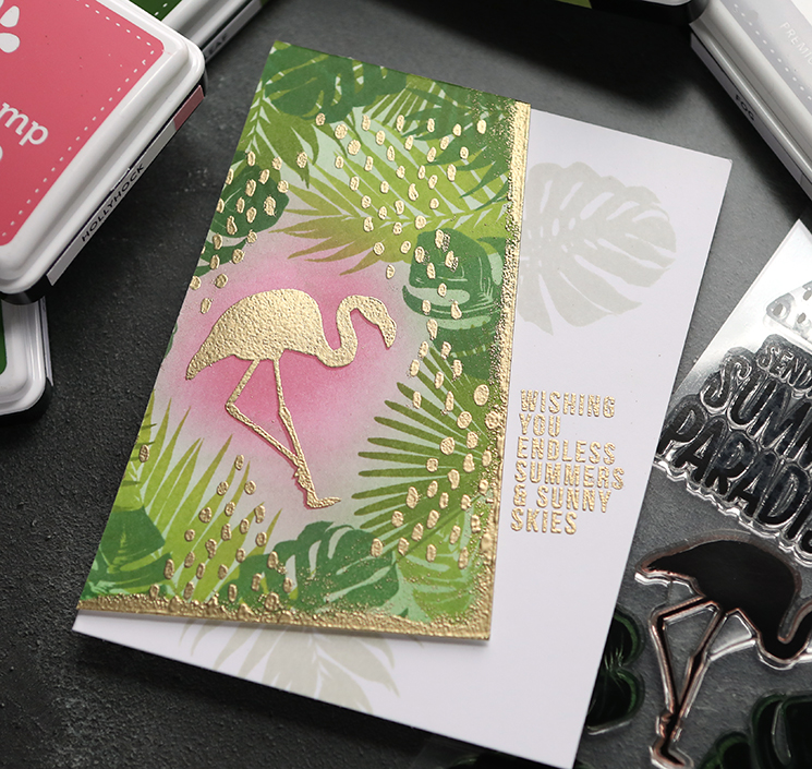 Layered Stamping + Heat Embossing with Kristina Werner