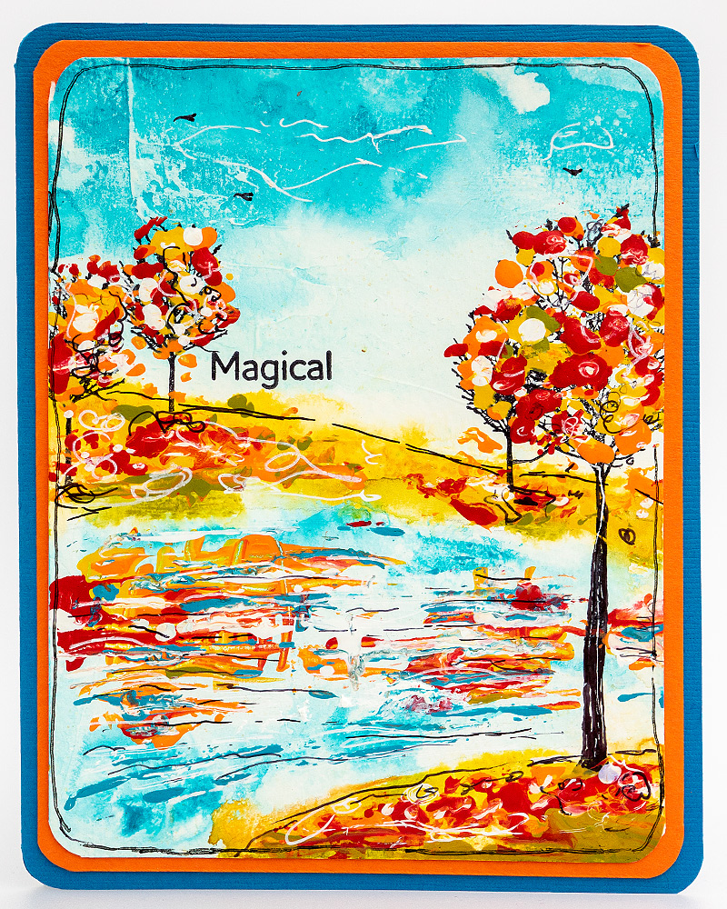 Mixed Media Fall Cards