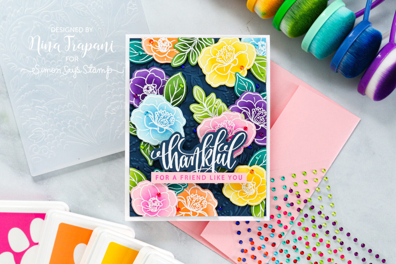 Studio Monday with Nina-Marie: Easy Coloring of Outline Stamps