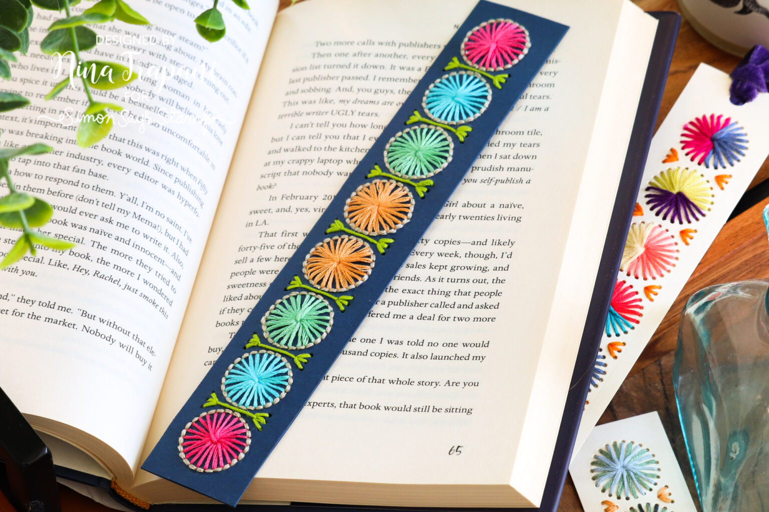 Not a Card with Nina-Marie: Stitched Bookmarks