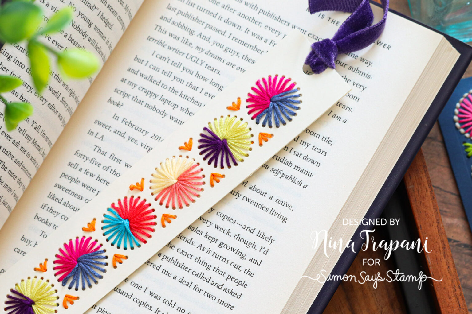 Not a Card with Nina-Marie: Stitched Bookmarks