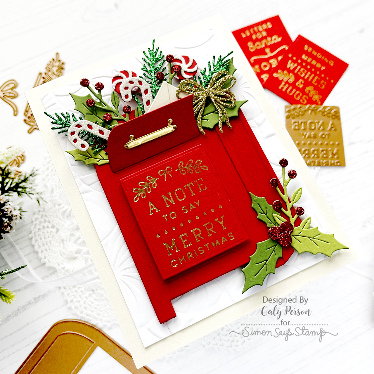 Crafty with Caly: Special Delivery Foiled Mailbox Card for the Holidays!