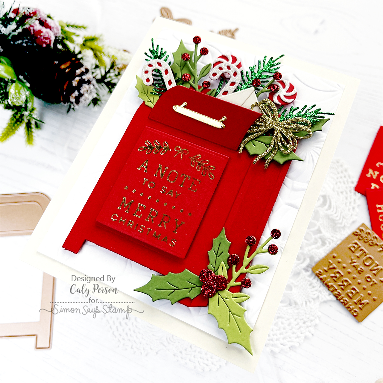 Crafty with Caly: Special Delivery Foiled Mailbox Card for the Holidays!