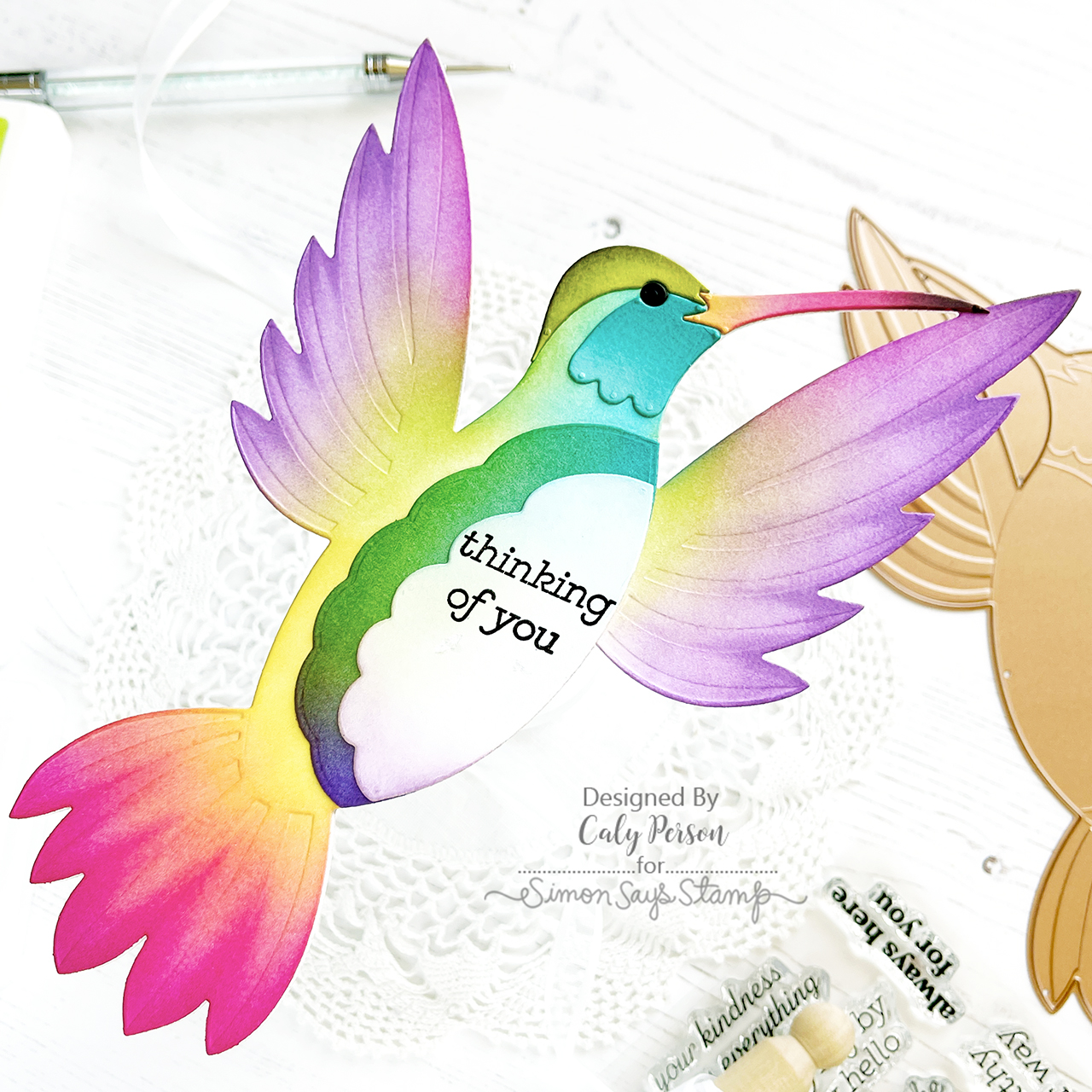 Hummingbird Shaped Card: Crafty with Caly