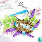 A TWEET Die Cut Design! Hello Friend Spring Bird Card: Crafty with Caly