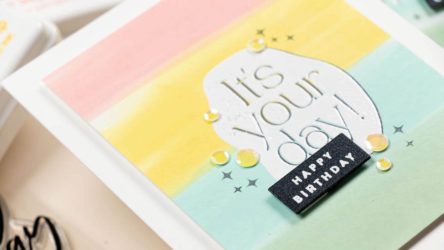 Direct to Paper Abstract Birthday Cards: Yippee for Yana