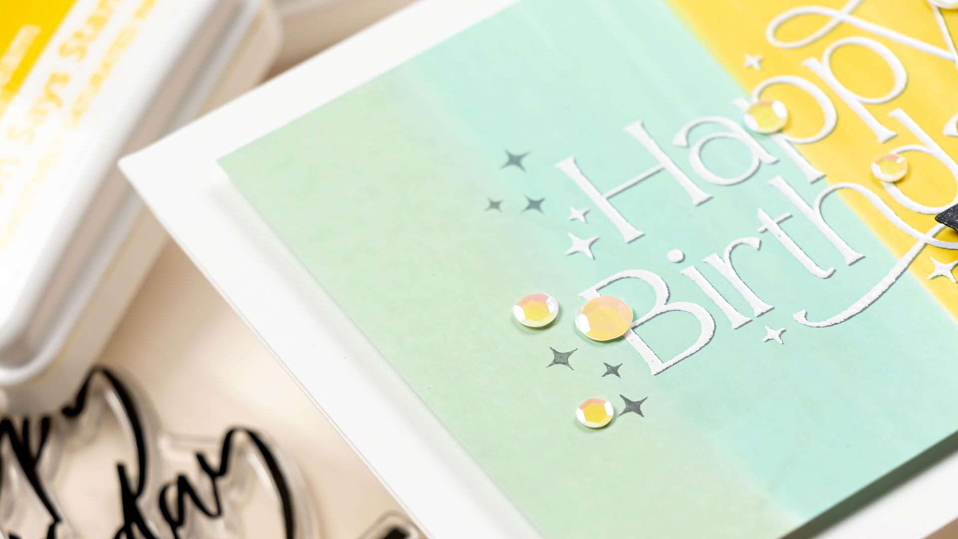 Direct to Paper Abstract Birthday Cards: Yippee for Yana