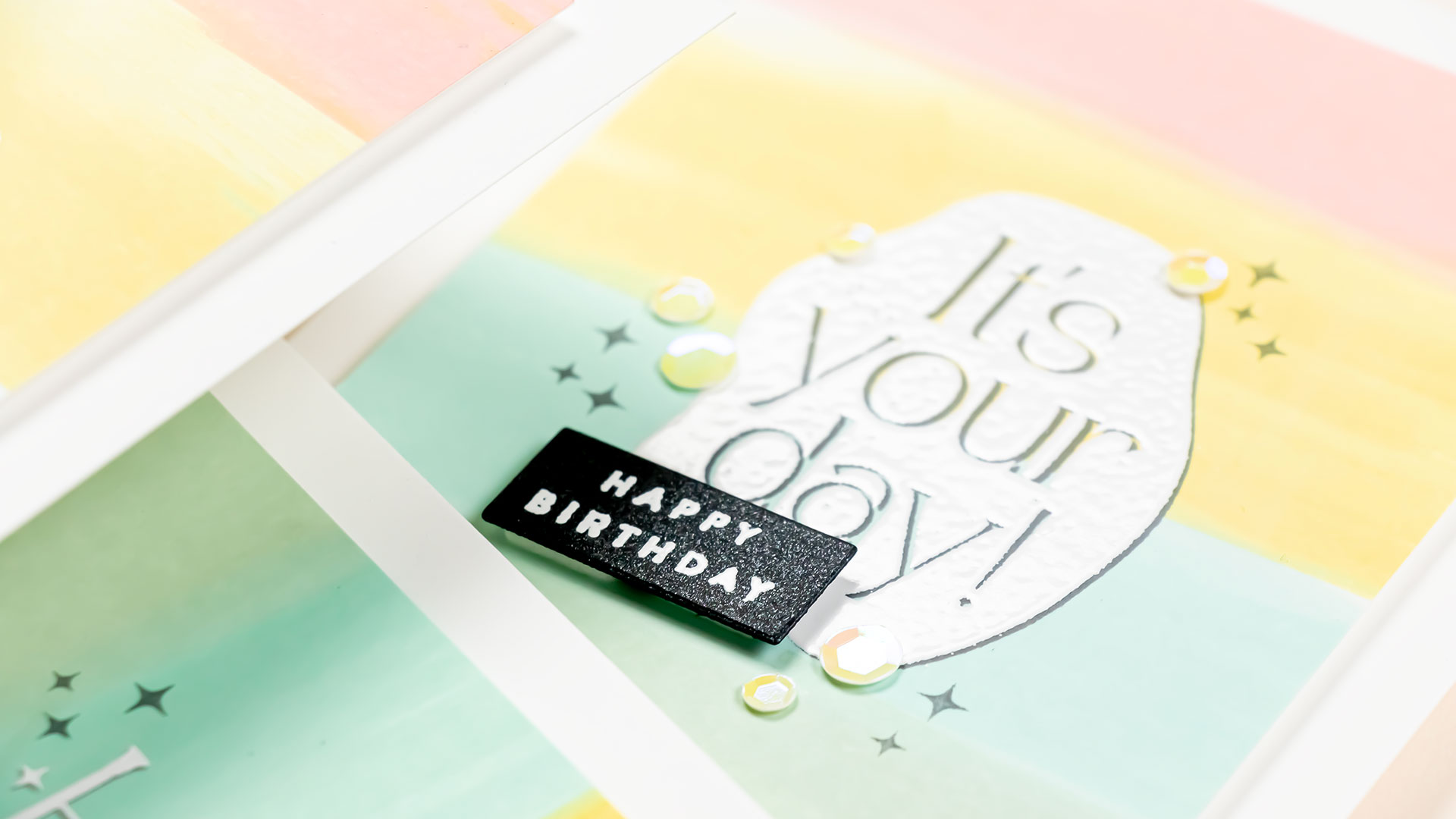 Direct to Paper Abstract Birthday Cards: Yippee for Yana
