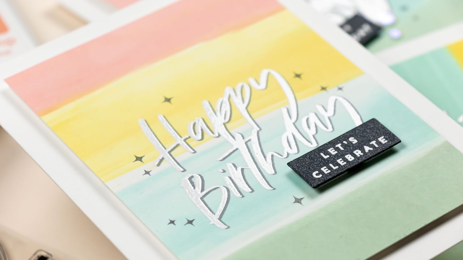 Direct to Paper Abstract Birthday Cards: Yippee for Yana