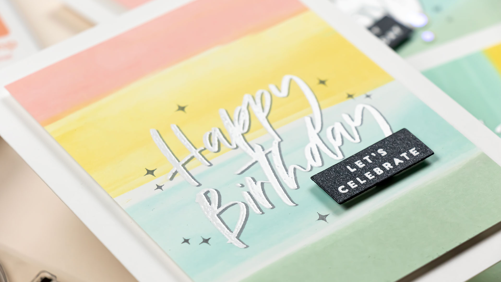 Direct to Paper Abstract Birthday Cards: Yippee for Yana