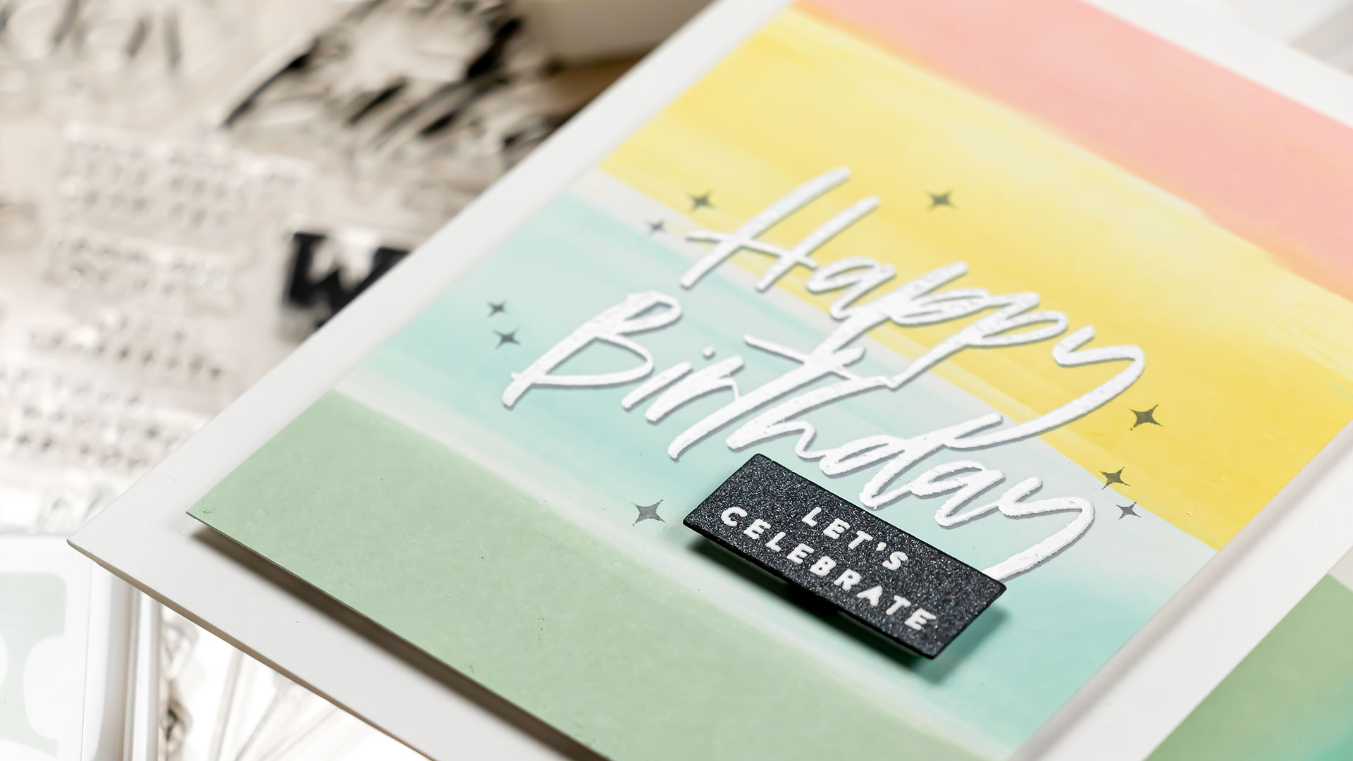 Direct to Paper Abstract Birthday Cards: Yippee for Yana
