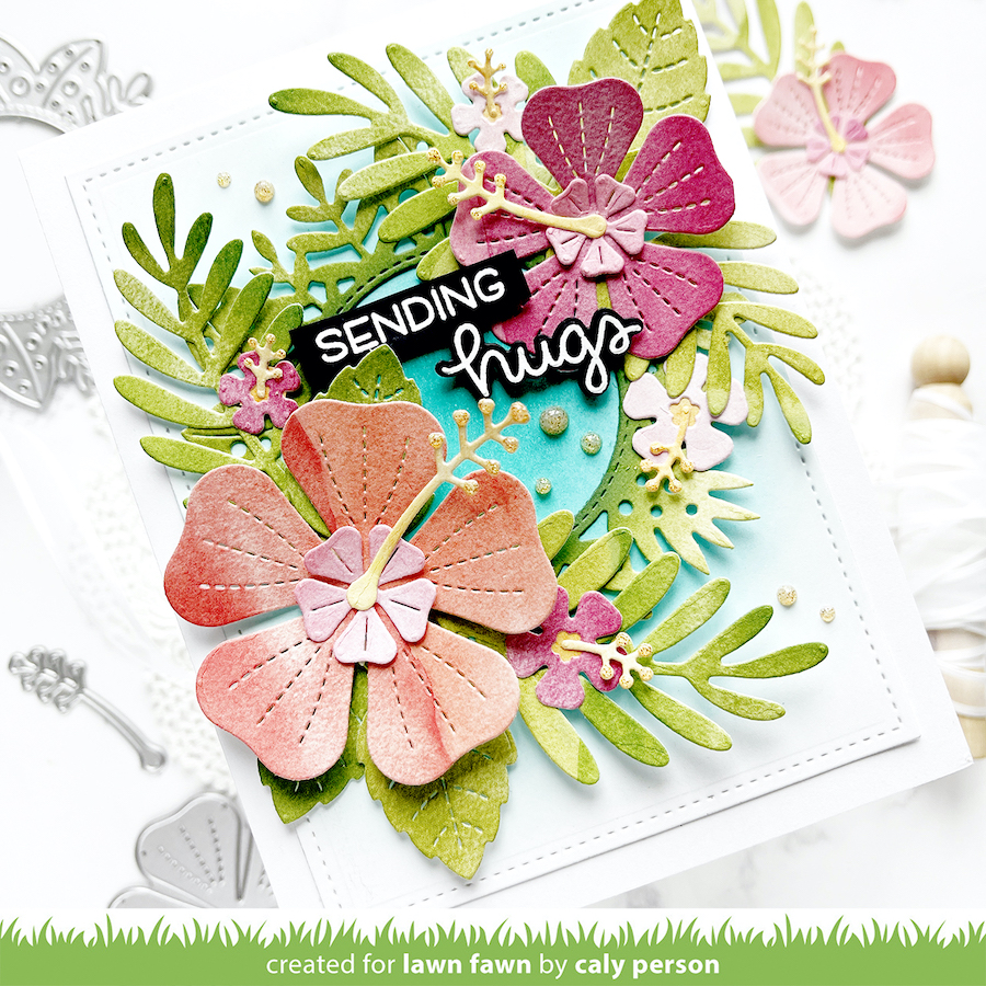 Hawaiian Dimensional Floral Card by Caly!