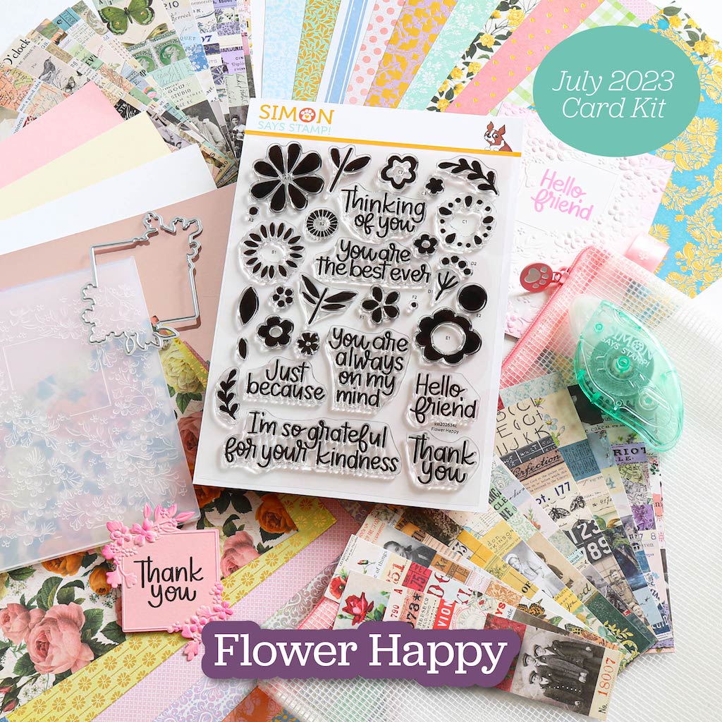 Vintage Collage Cards showcasing our July 2023 card kit!
