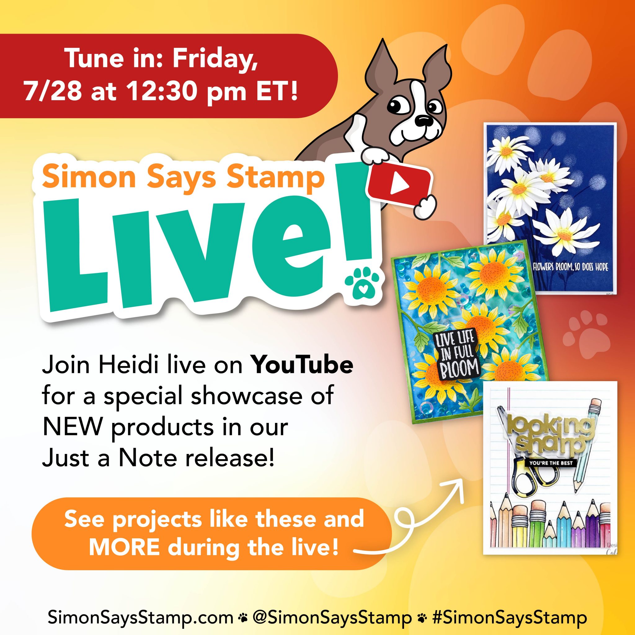 Stamped Rainbow Flying Geese: Birthday and Thank You cards!