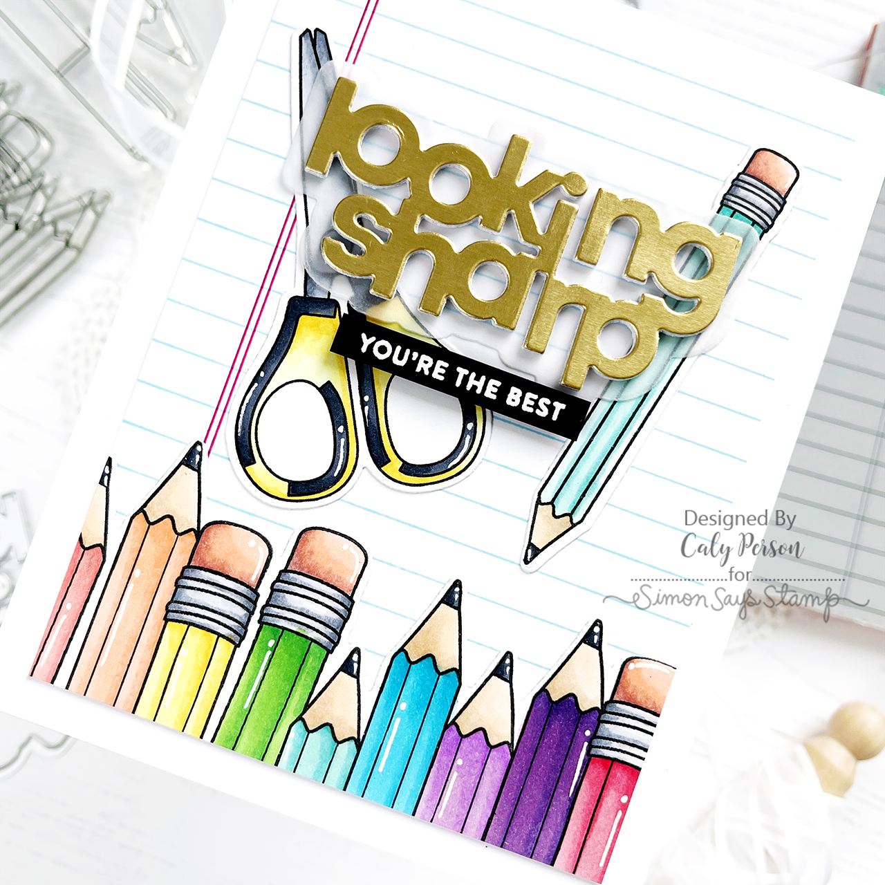 Looking Sharp! Encouragement OR Teacher Card Idea: Crafty with Caly