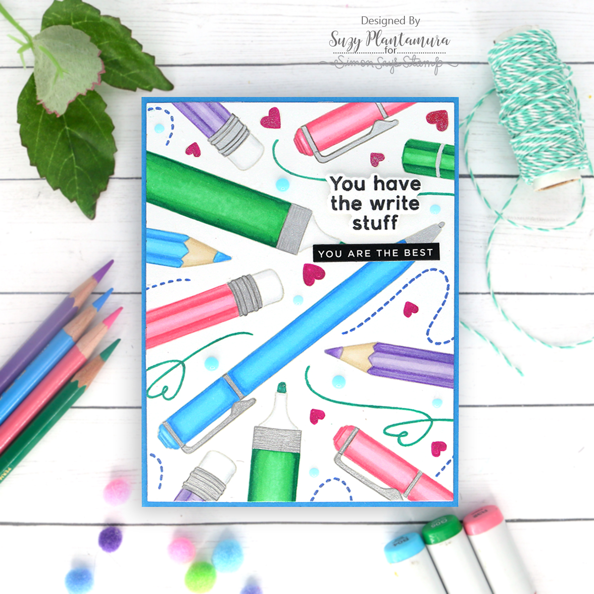 One Stamp, Five Ways: The Write Stuff