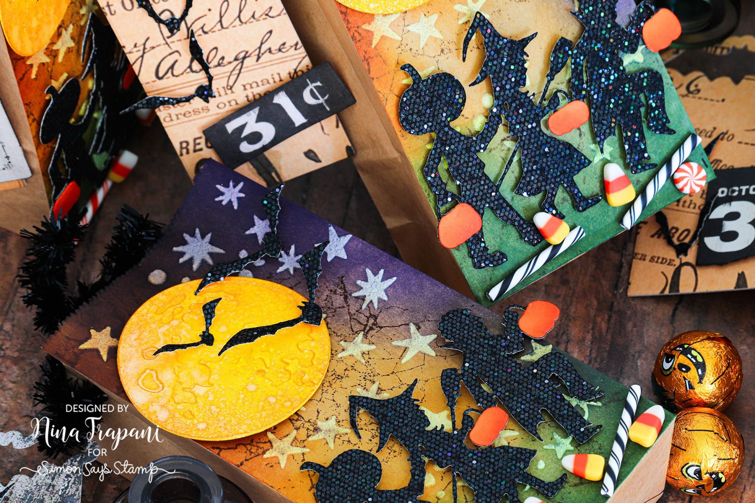 Reprise: Easy Tim Holtz Halloween Treat Bags! Not a Card with Nina-Marie