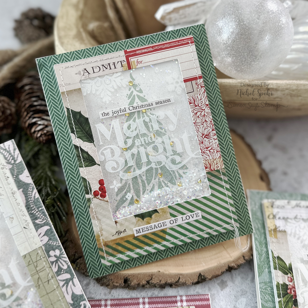 Merry and Bright Shaker Cards by Nichol Spohr!