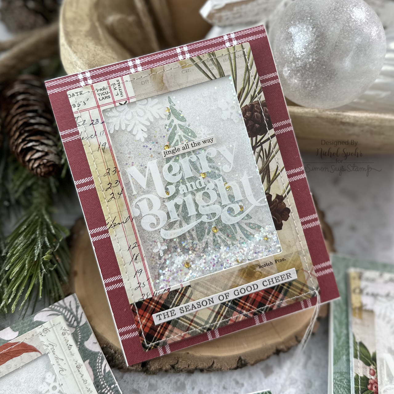 Merry and Bright Shaker Cards by Nichol Spohr!