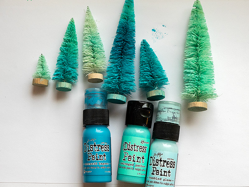 Sparkly Winter Forest Mixed Media Project