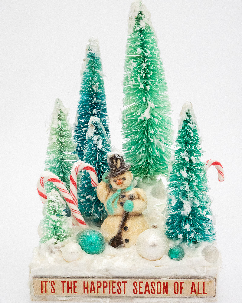 Sparkly Winter Forest Mixed Media Project