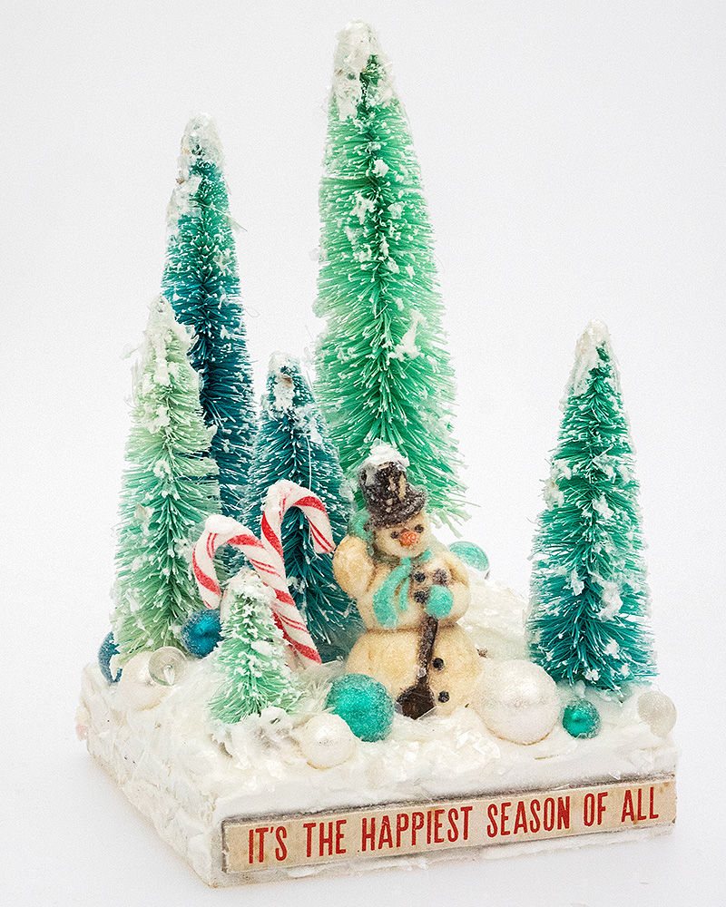 Sparkly Winter Forest Mixed Media Project