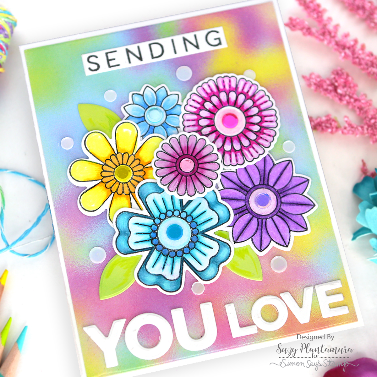 One Stamp, Five Ways: Flower Love