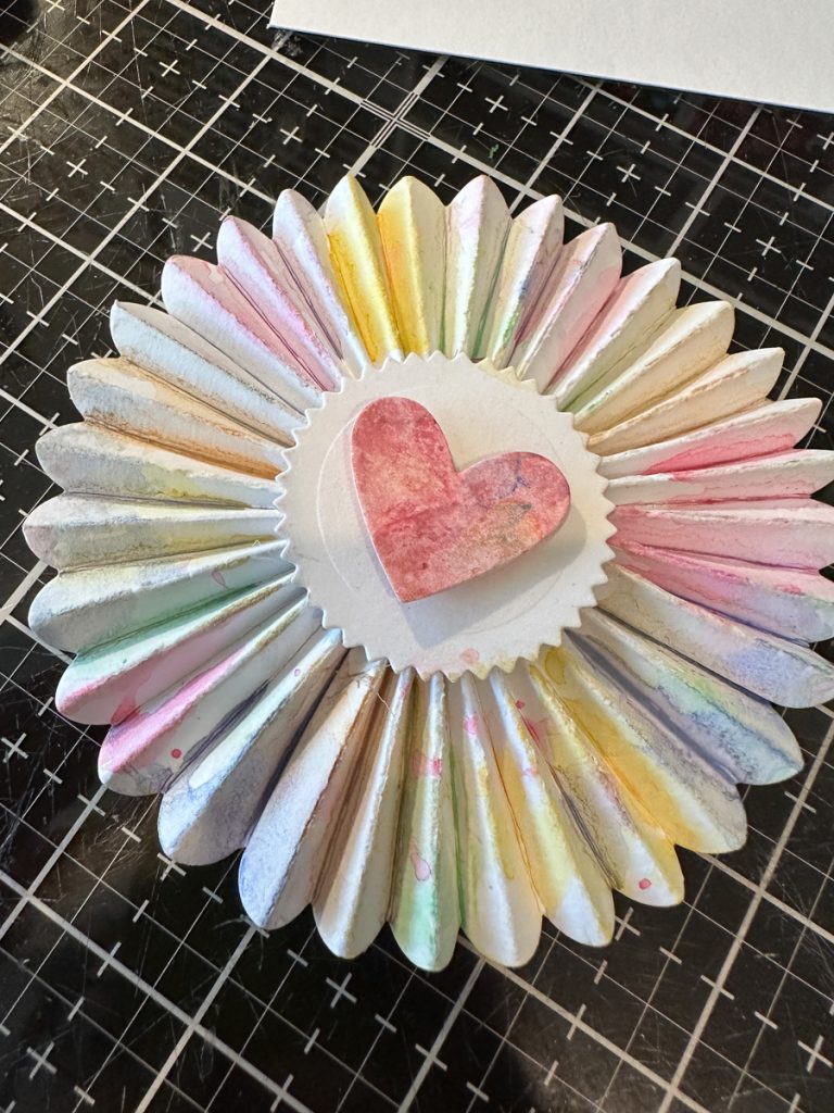 Candy Heart Colored Rosette showcasing NEW Tim Holtz Sizzix!