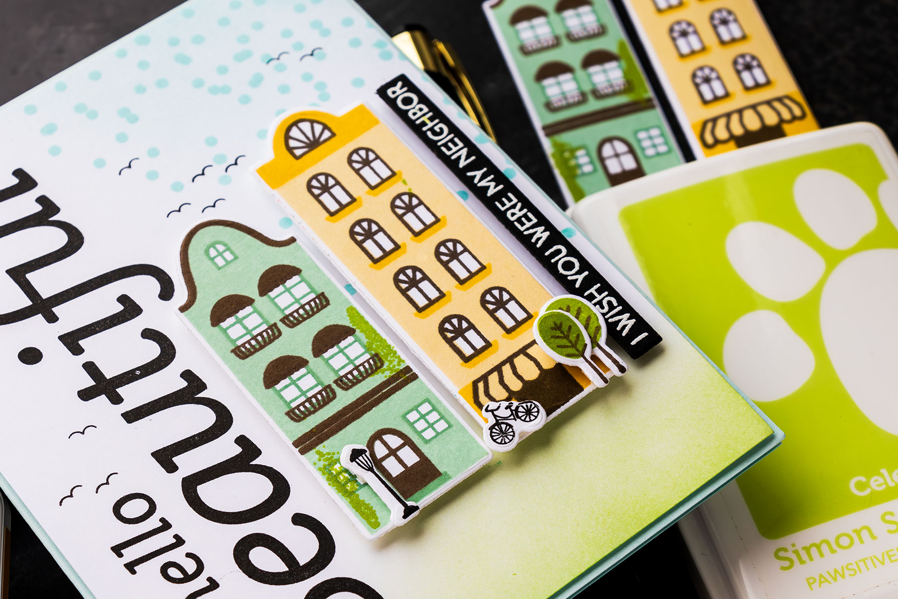 I also added basic stamping using the European Cities Background stamp ...