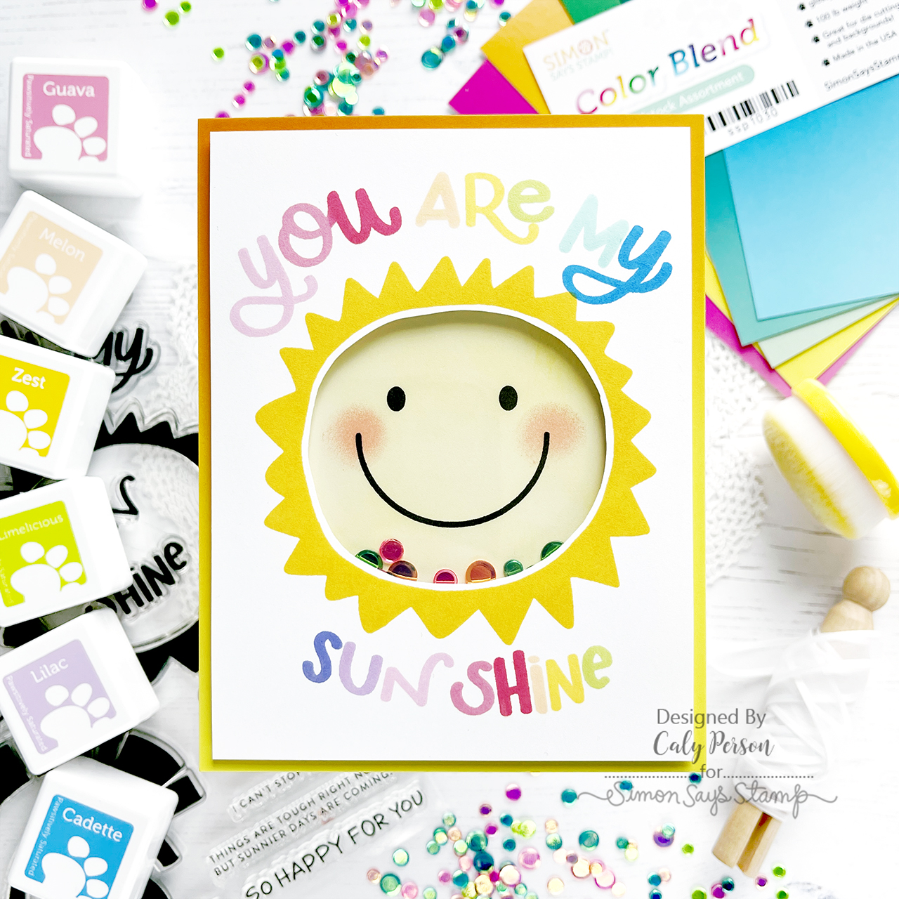 Share the Sunny Smiles! Create a Happy Shaker Card: Crafty with Caly