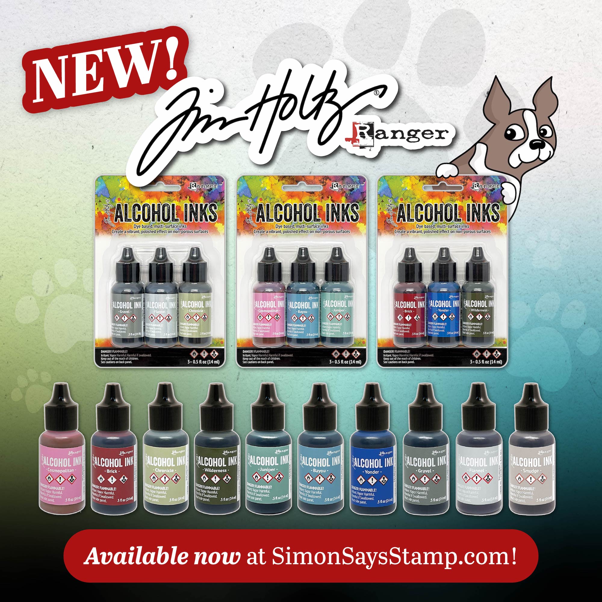 Just IN: 10 NEW Tim Holtz Alcohol Ink Colors!