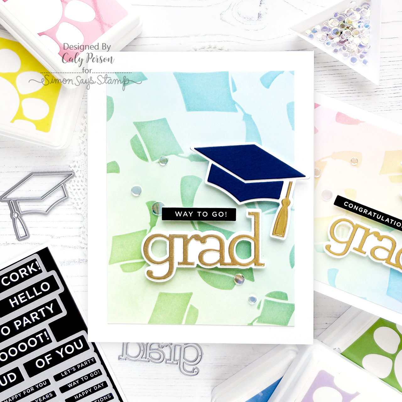 Colorful Personalized Graduation Cards | Let’s Get Crafty With Caly!