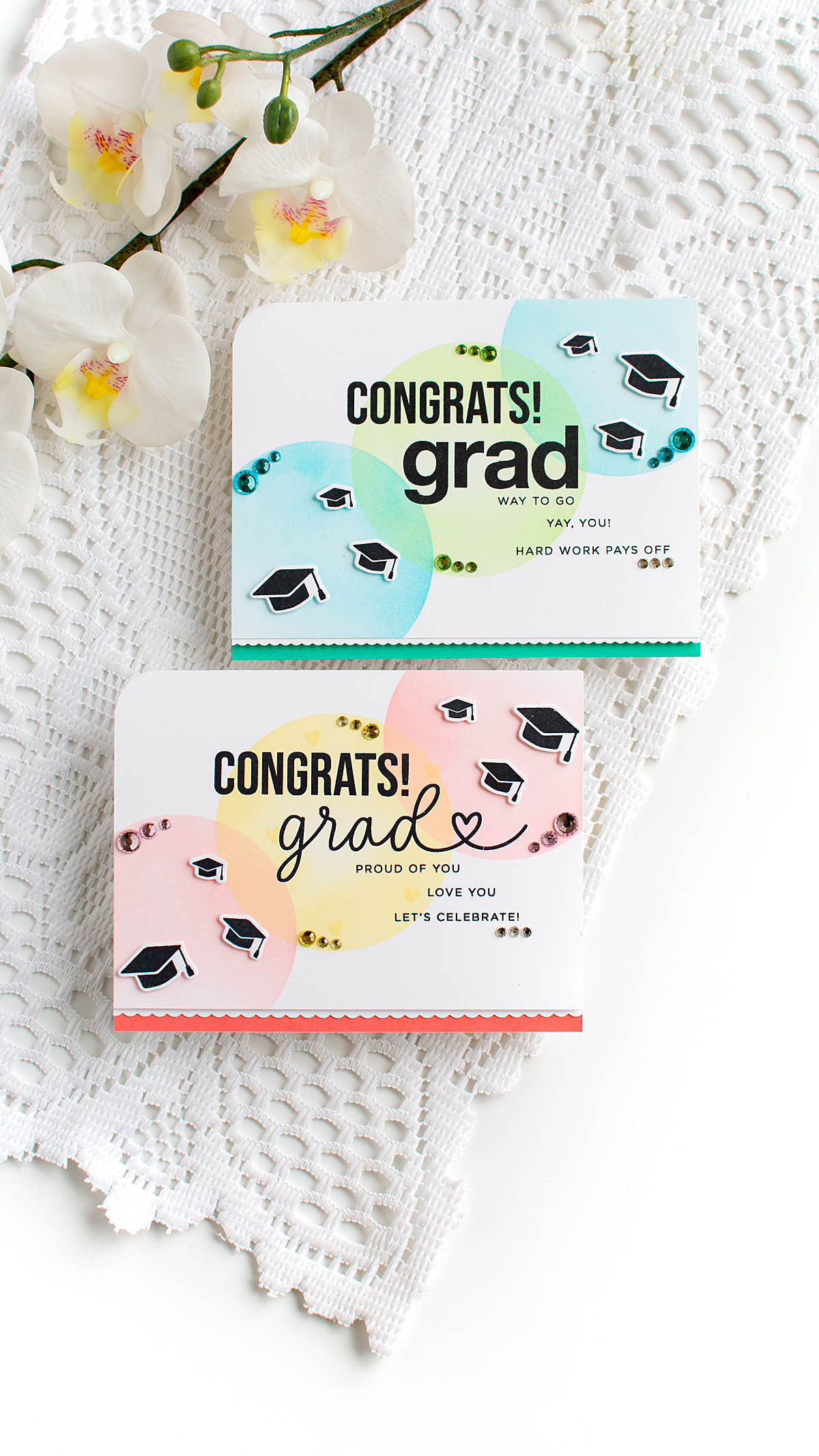 Modern and Graphic Graduation Card: 2 Ways