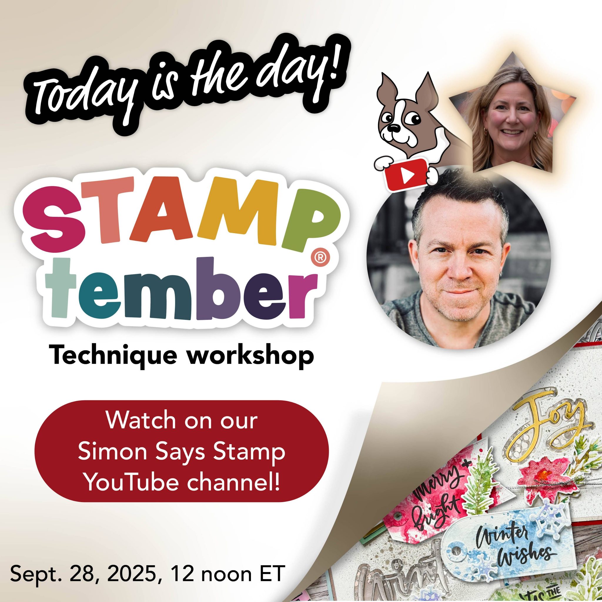Today’s the Day! STAMPtember® Technique Workshop with Tim Holtz!