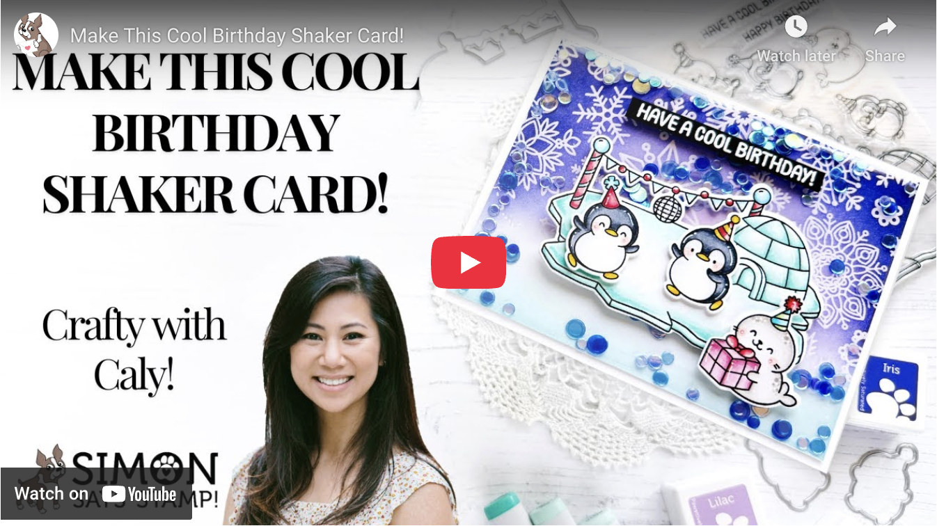 A Cool Birthday Edge to Edge Shaker Card