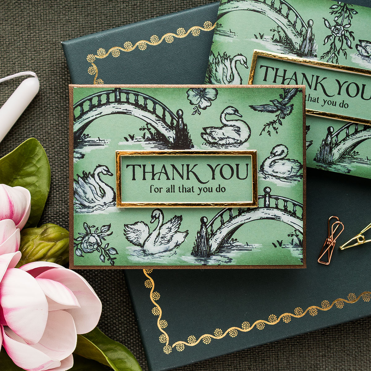 Elegant Thank You Card Idea with Minimal Coloring with NEW Exclusive ...