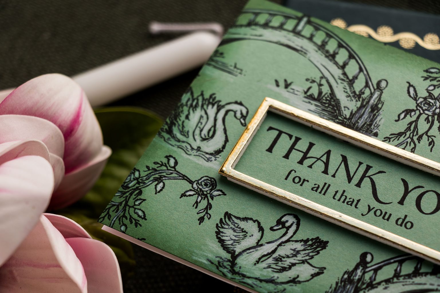 Elegant Thank You Card Idea with Minimal Coloring with NEW Exclusive ...